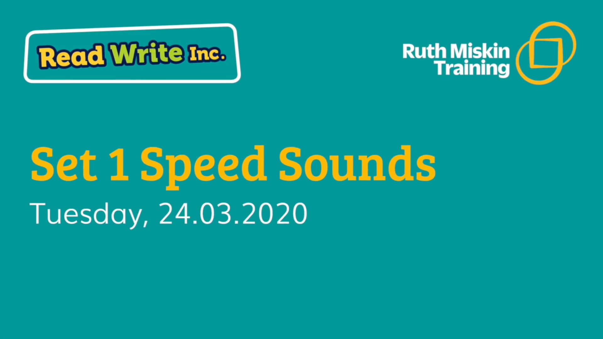 Set 1 Speed Sounds - Session 2 - a on Vimeo