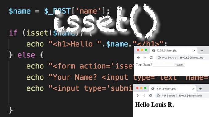 PHP - isset() Function to Verify if a Variable Has a Value on Vimeo