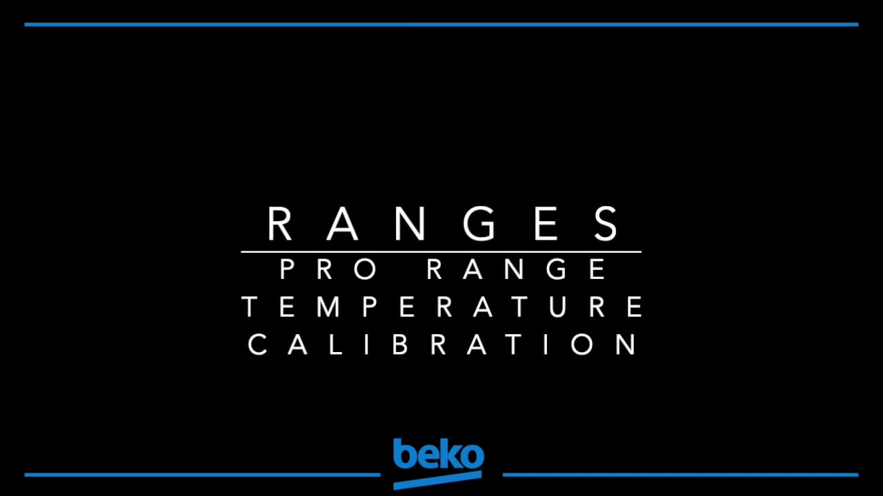 Beko Technical Training Videos - Ranges - Pro Range Temperature Calibration on Vimeo