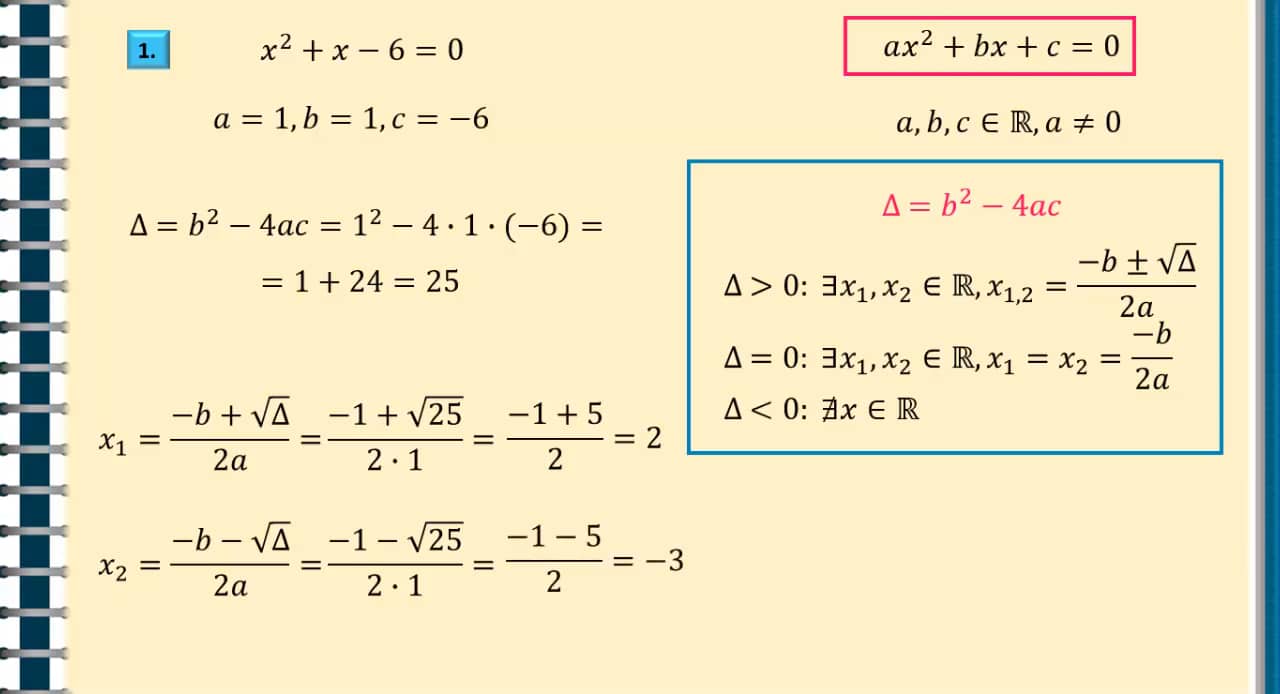Ecuatii de gradul doi (formula cu delta si descompuneri in factori ...