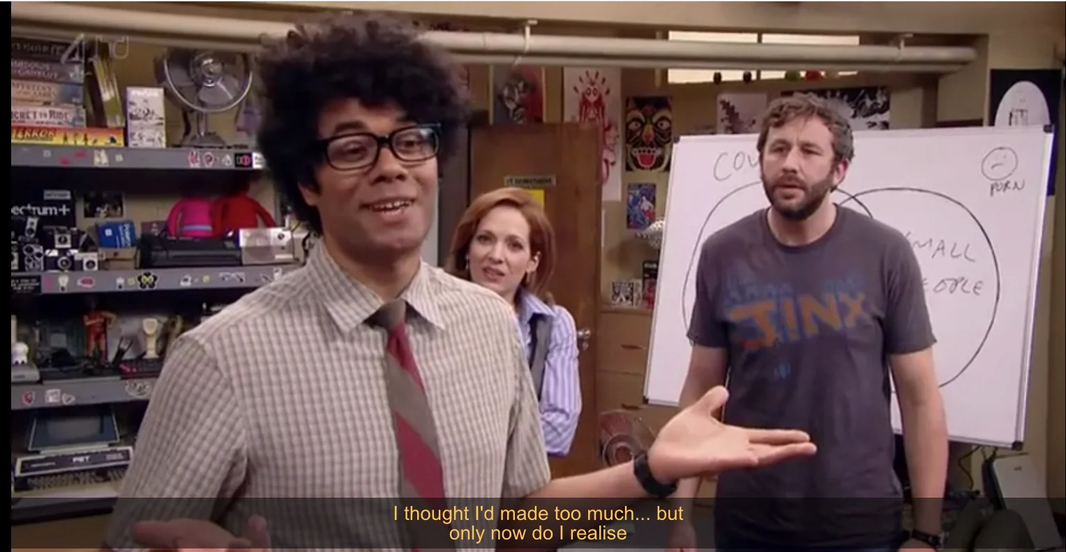 only now do I realise