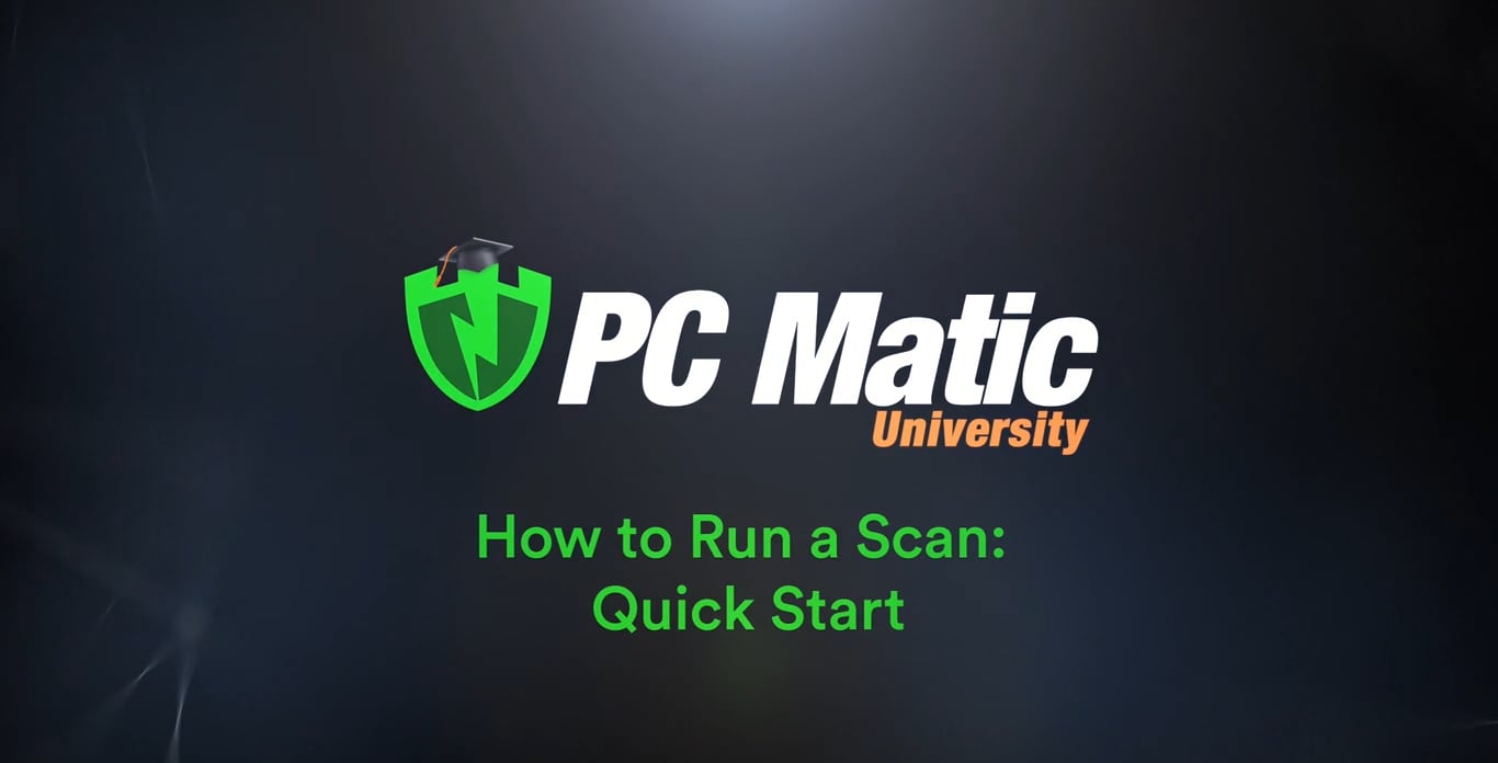 How to Run a Scan - Quick Start