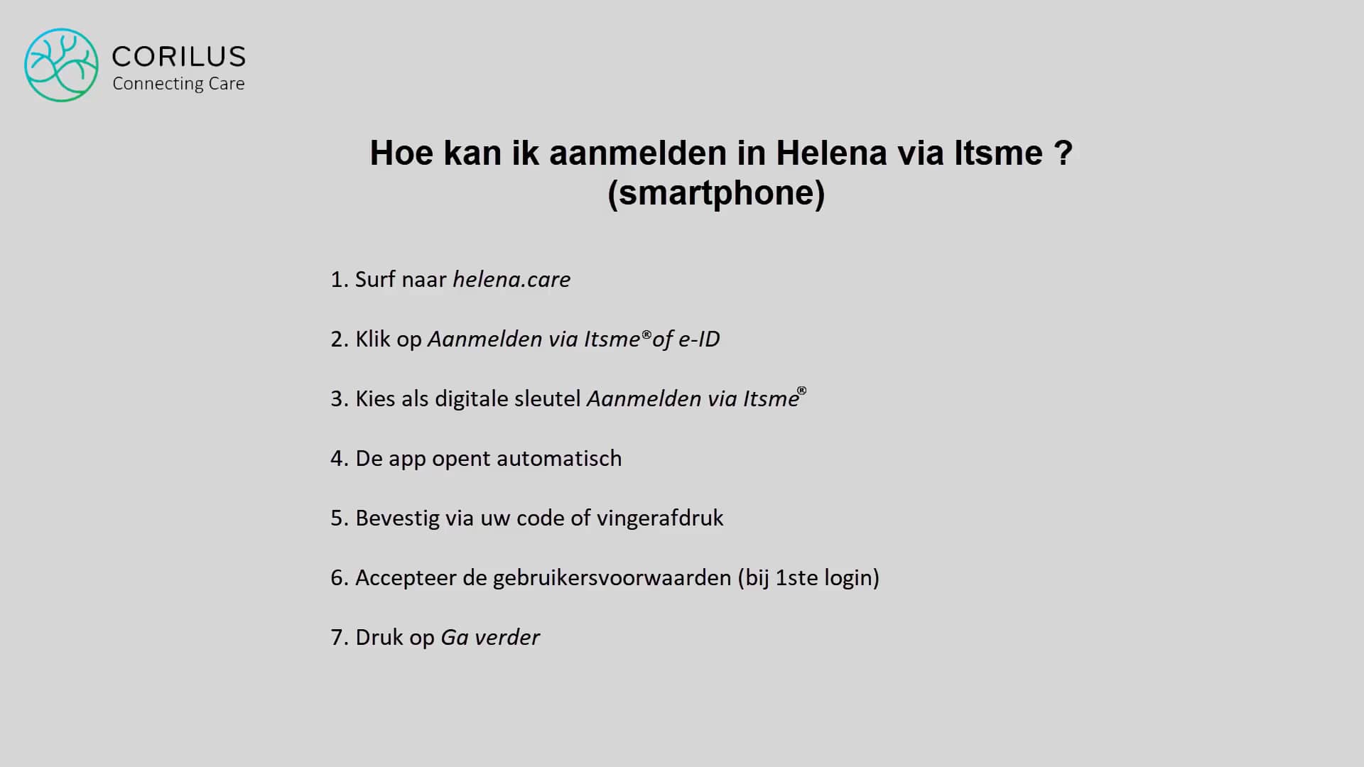 Helena - Inloggen via Itsme® via smartphone on Vimeo