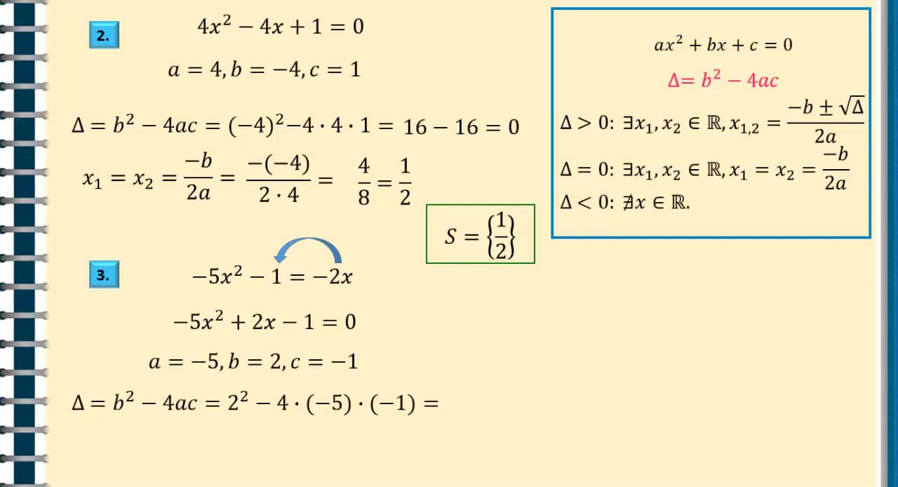 Ecuatii de gradul doi (formula cu delta si descompuneri in factori ...