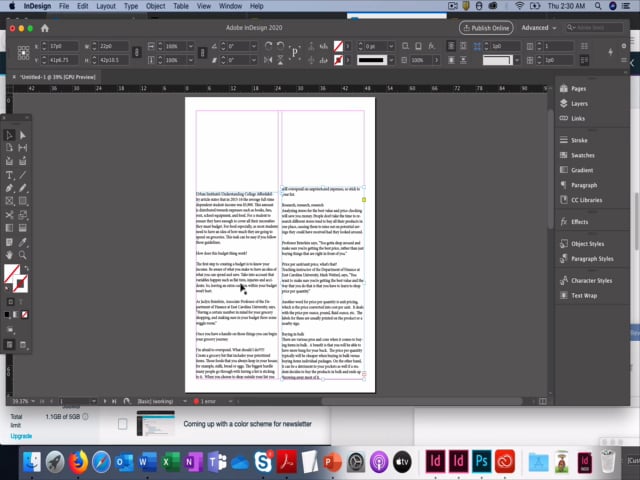 Working with text flow in InDesign on Vimeo