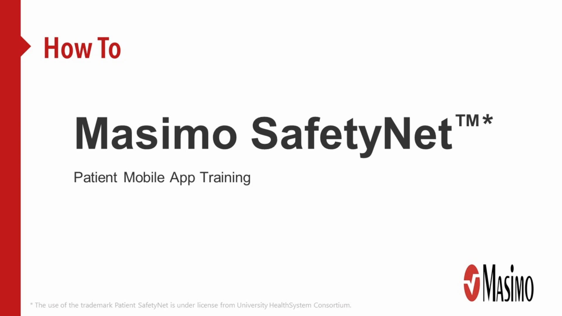 How to: Patient Mobile App Training, Masimo SafetyNet™ on Vimeo
