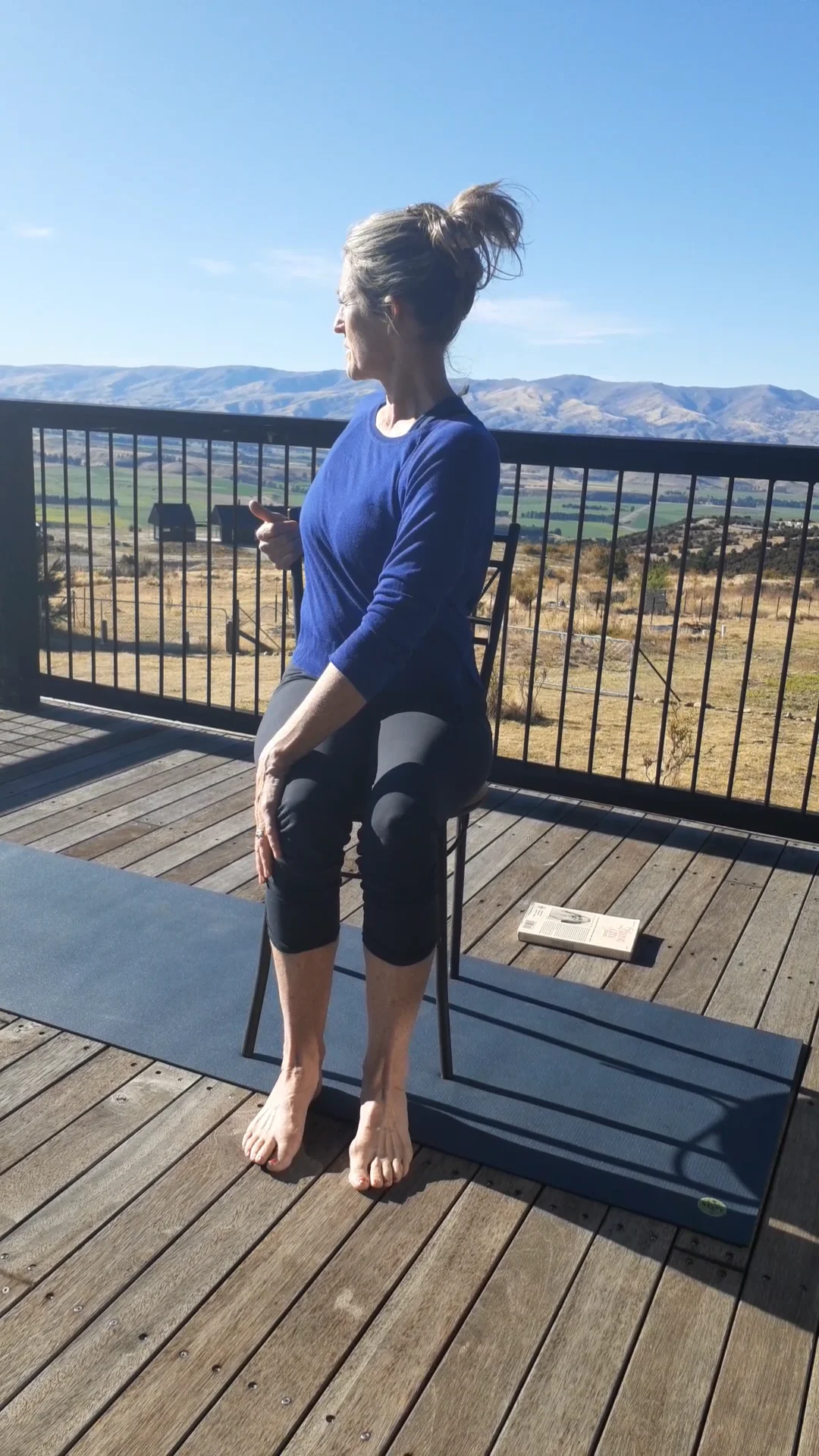 Chair yoga pose. on Vimeo