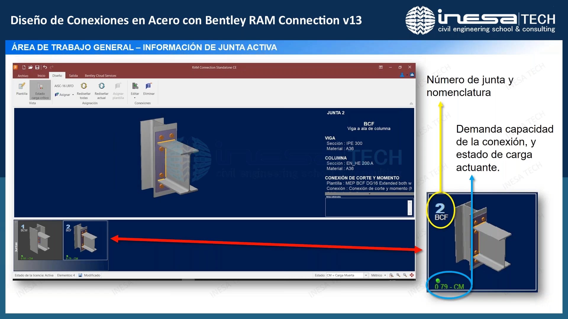 Diseño de Conexiones en Acero con Bentley RAM Connection v13 (Parte 6 ...