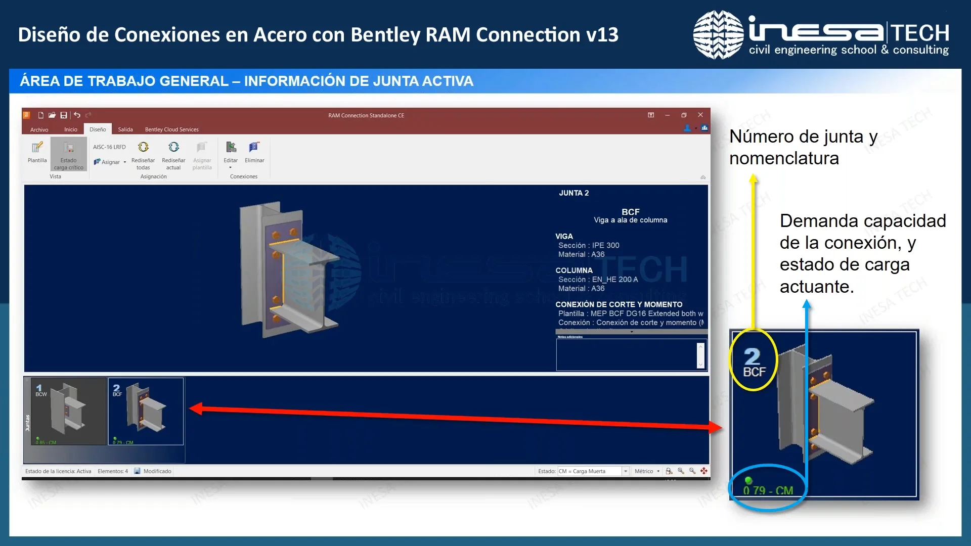 Diseño de Conexiones en Acero con Bentley RAM Connection v13 (Parte 6 ...