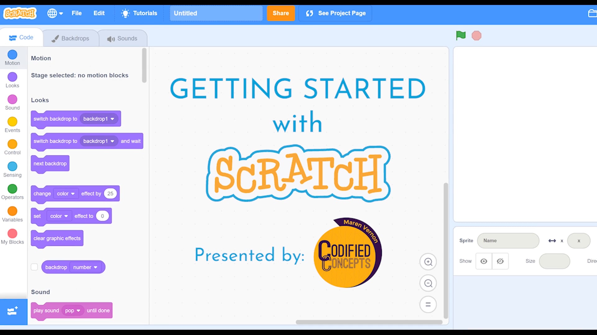 Scratch Lesson 1: Getting Started by Codified Concepts on Vimeo
