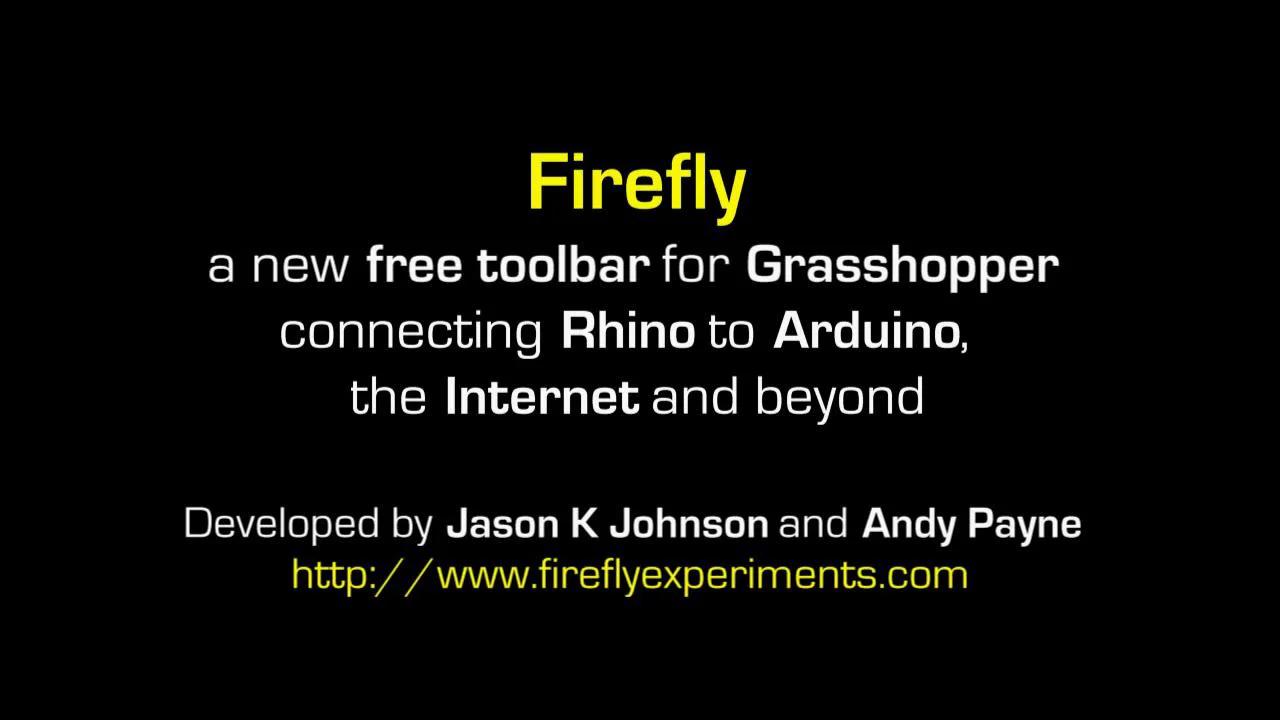 Firefly for Grasshopper / Arduino
