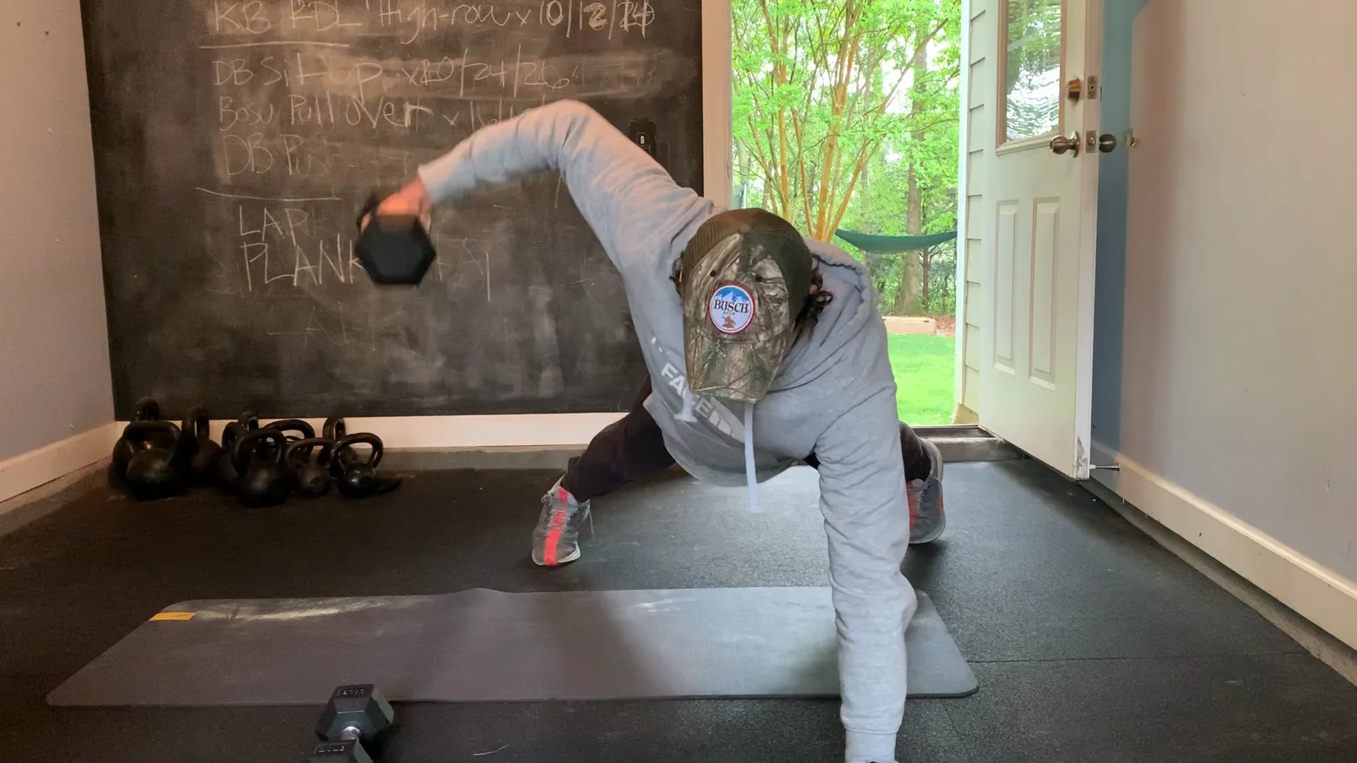 Plank Rear Fly (Elbow Bent)