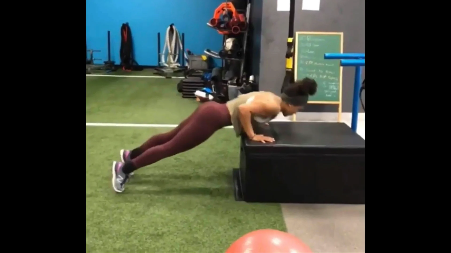 Incline Push-ups with Toe Taps on Vimeo