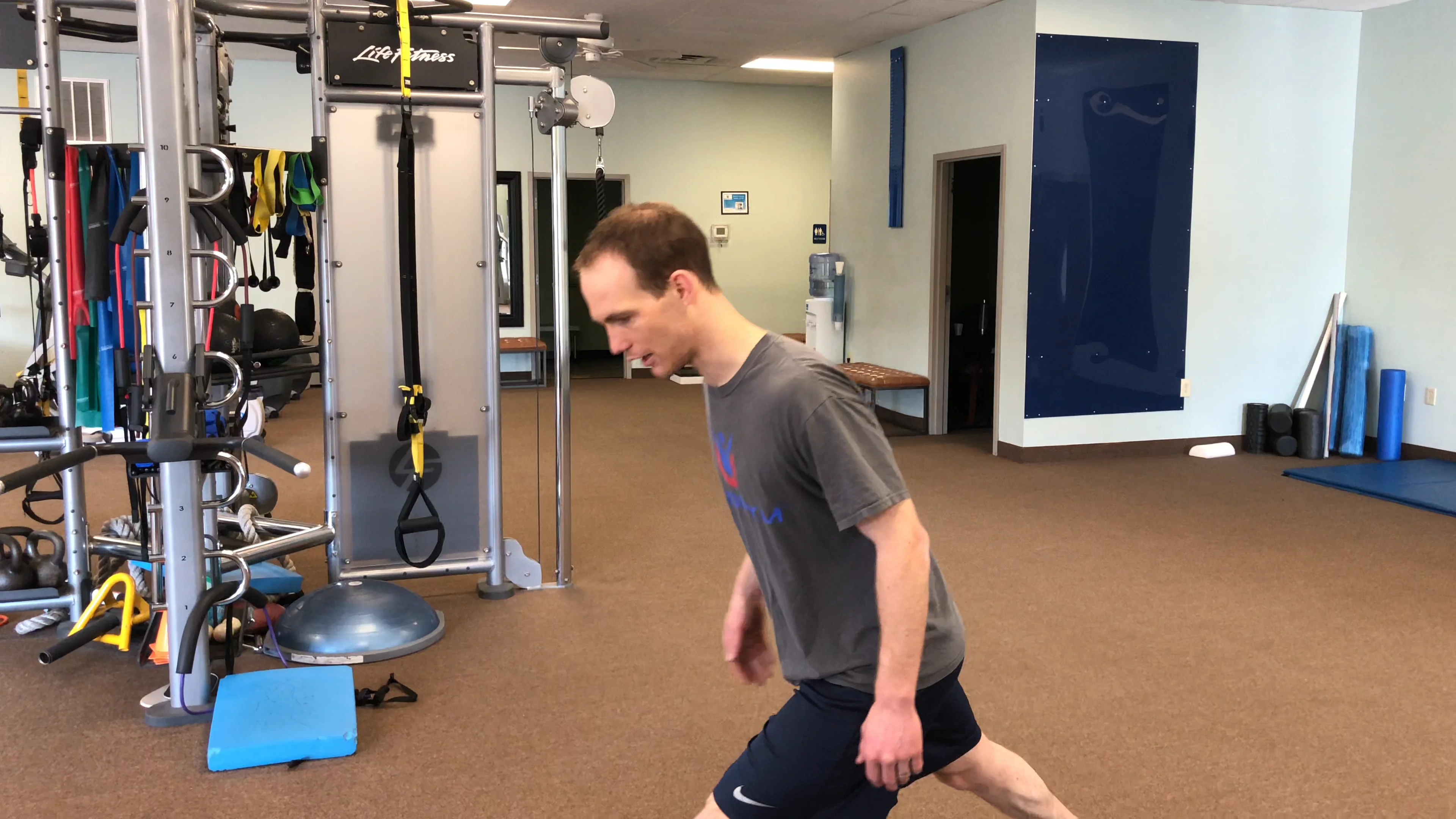 Split Stance Hip Hinge with Forward Reach on Vimeo
