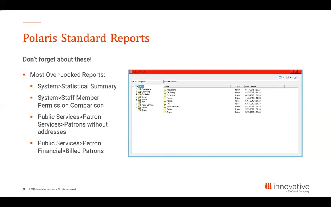 Webinars - Webinar: Polaris Database Cleanup on Vimeo