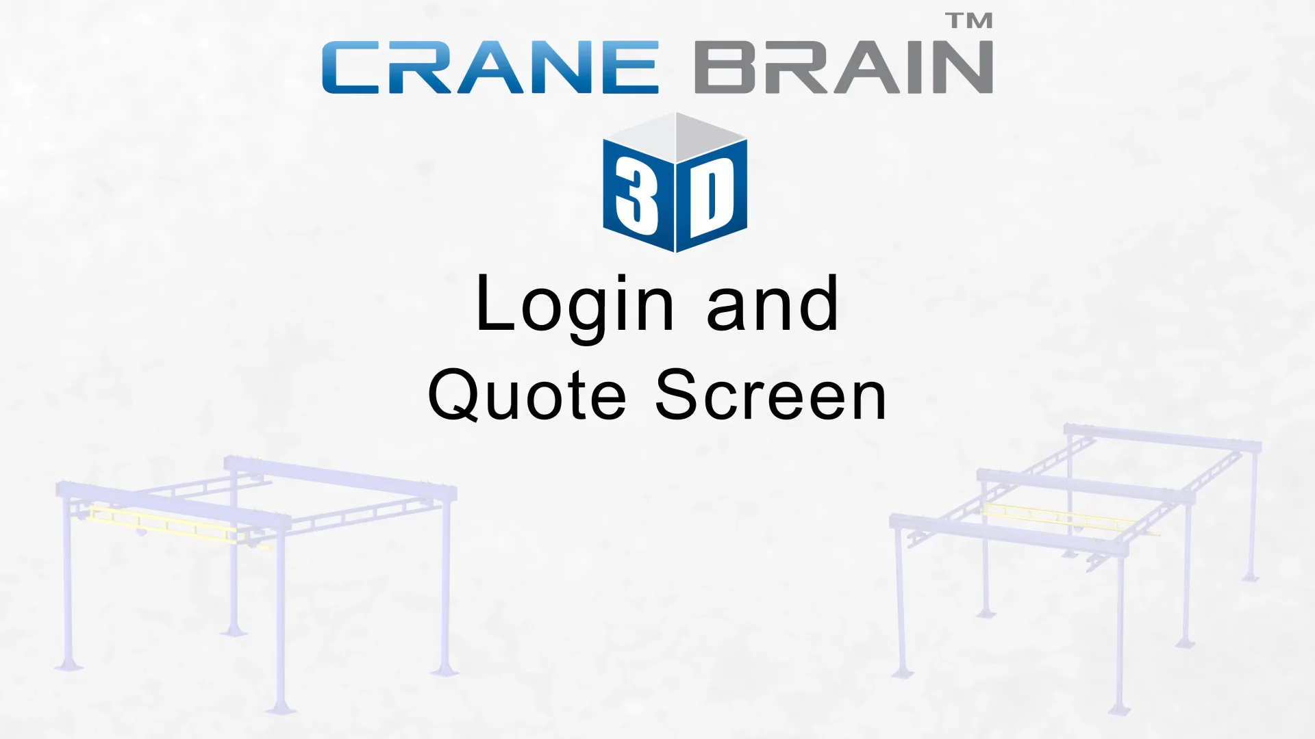 Crane Brain 3D ™ Tutorial Series - 01 Login and Quote Screen on Vimeo