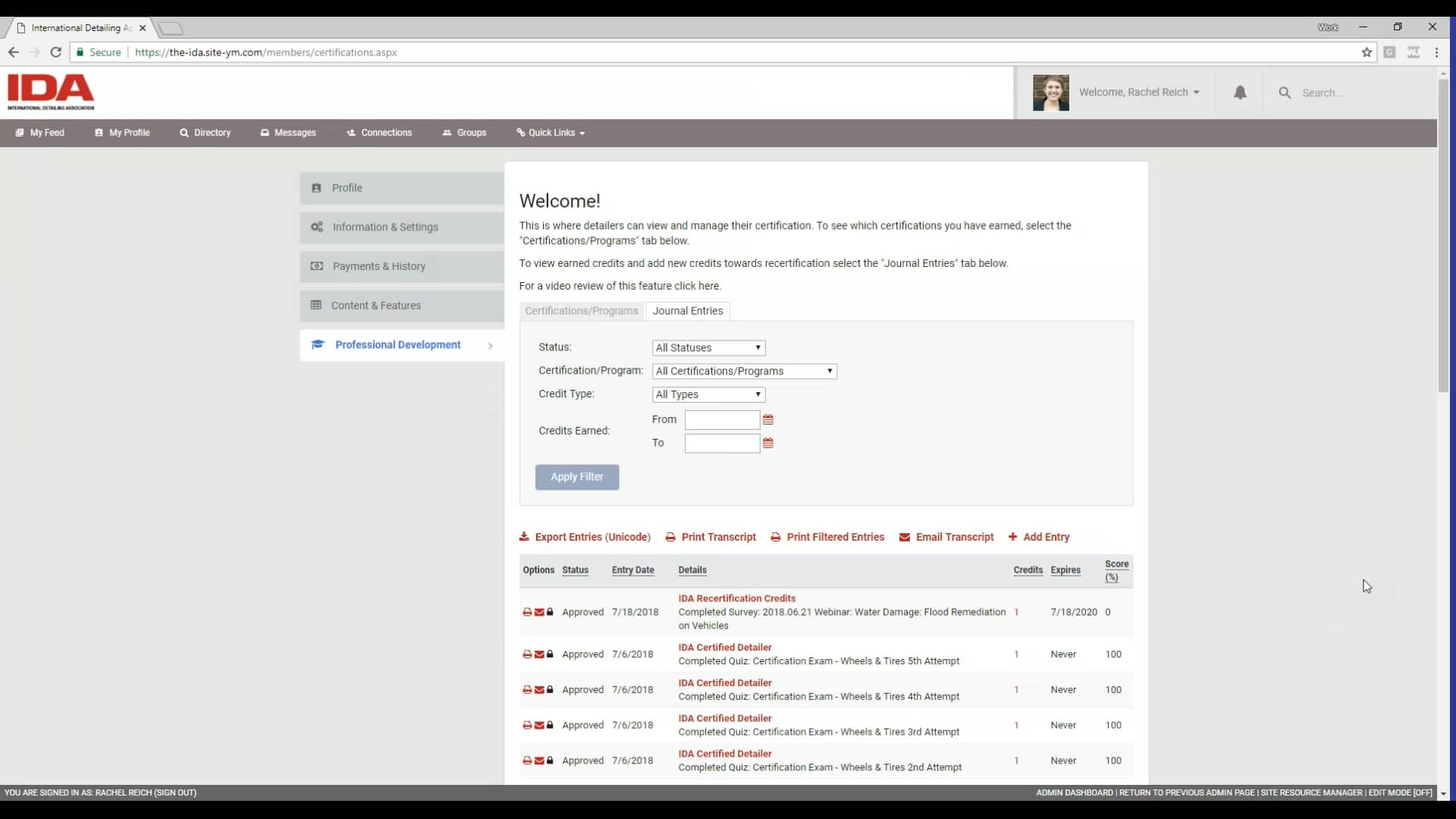 IDA Website Tutorial: Online Certification Journal on Vimeo