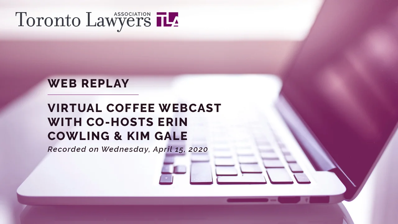 Webinar - Virtual Coffee Webcast with Co-Hosts Erin Cowling & Kim Gale ...