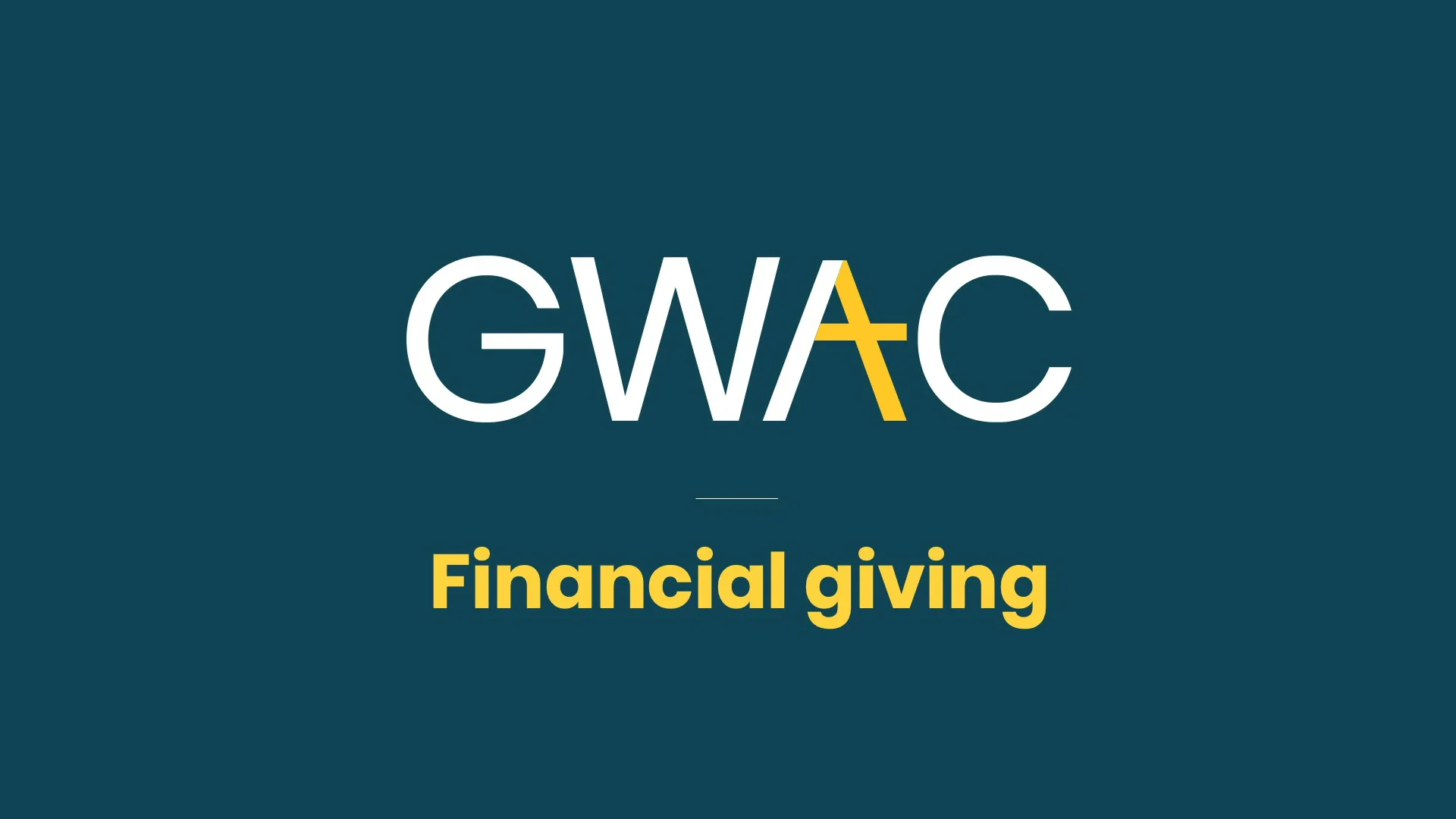 How to give to GWAC on Vimeo