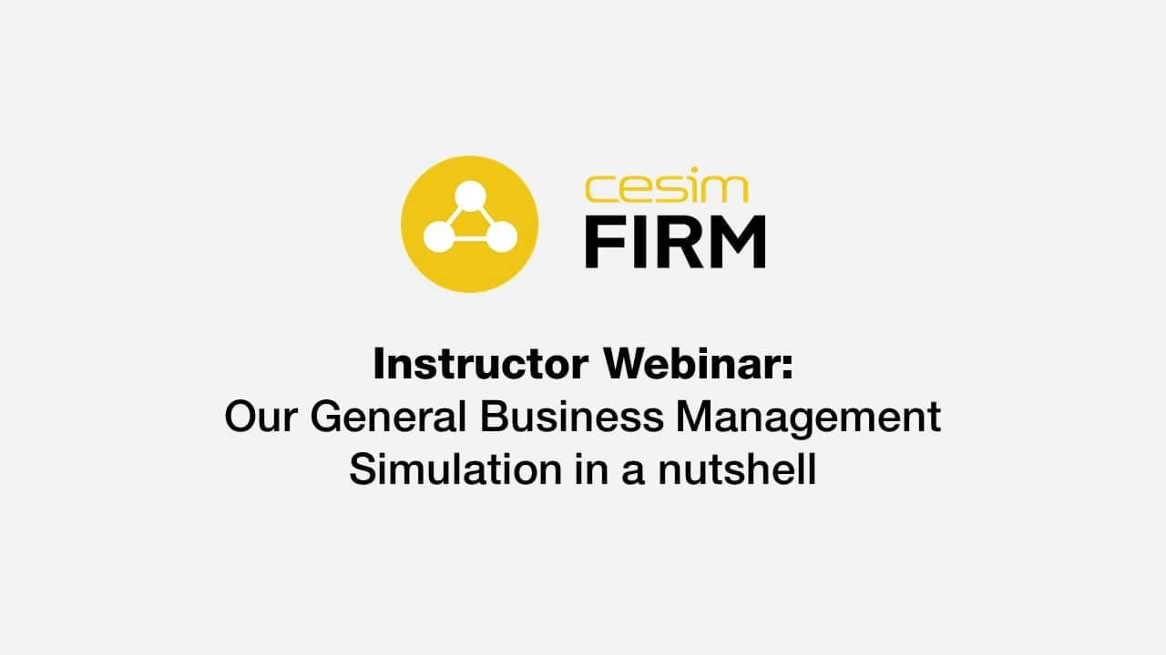 Cesim Webinar - Cesim SimFirm General Management Simulation on Vimeo