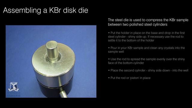 Assembling a KBr disk die on Vimeo
