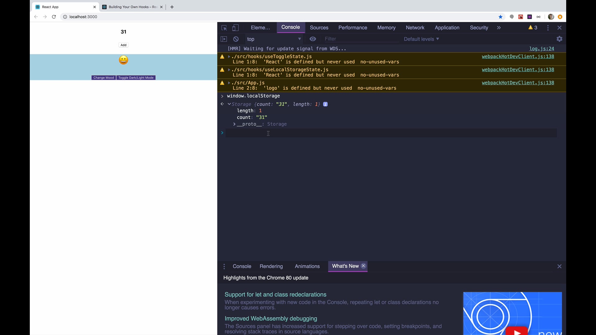 03 Localstorage Custom Hook On Vimeo