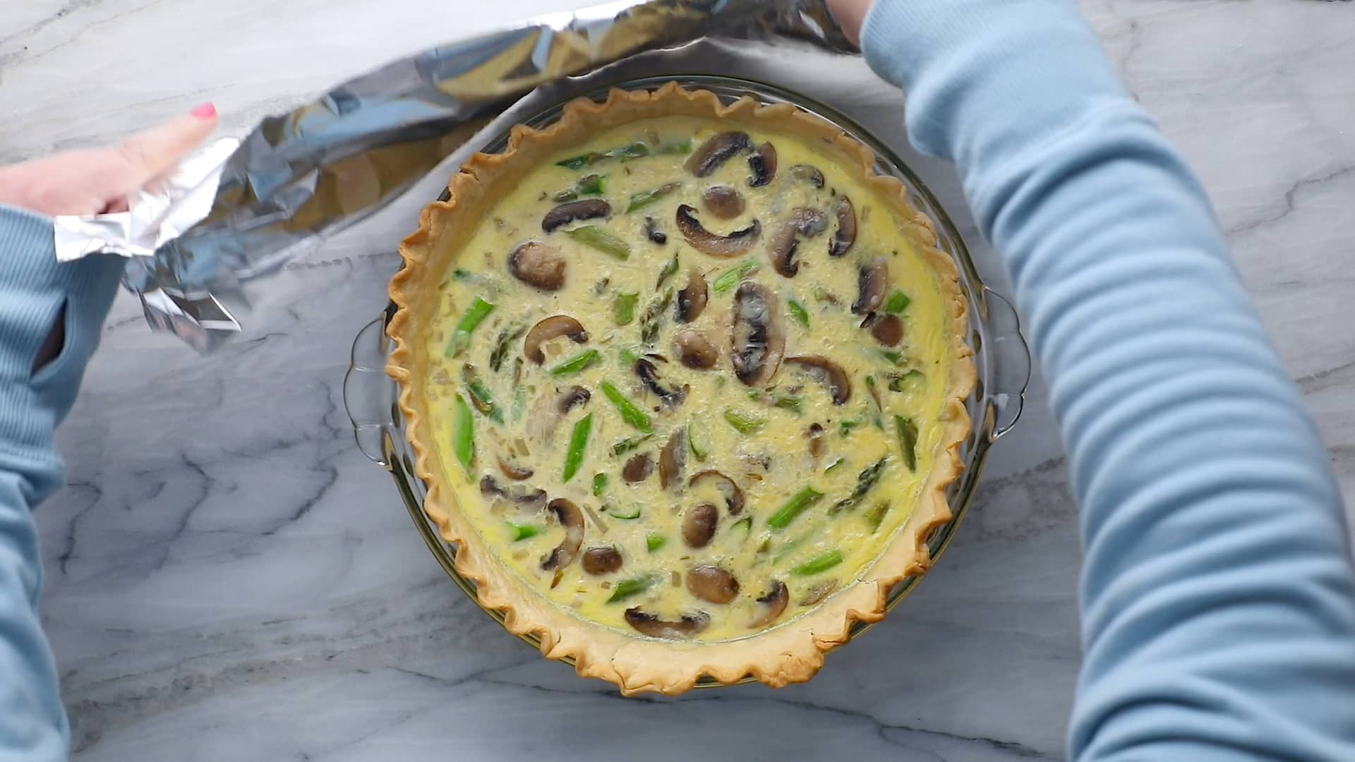 Springy Vegetable Quiche Step 6 on Vimeo