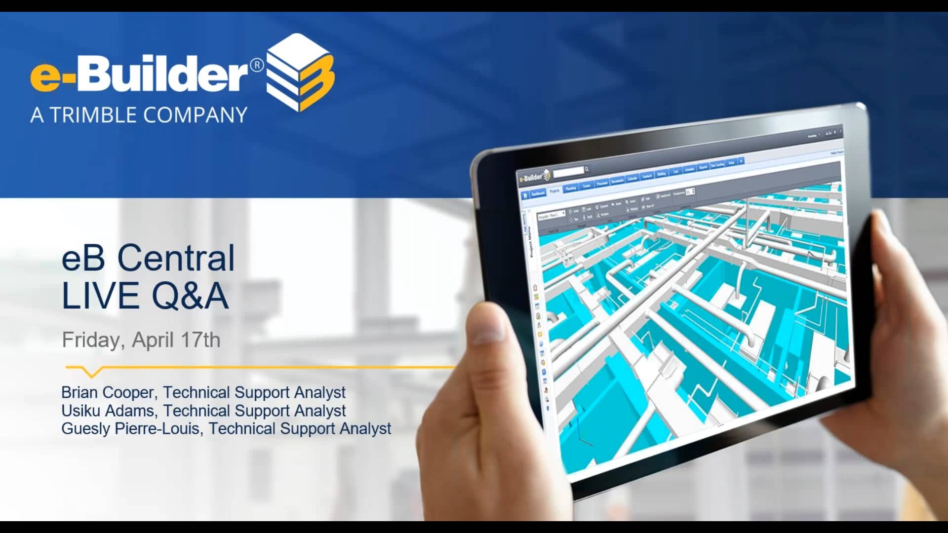 e-Builder Enterprise – Q&A session 4/17/20 on Vimeo