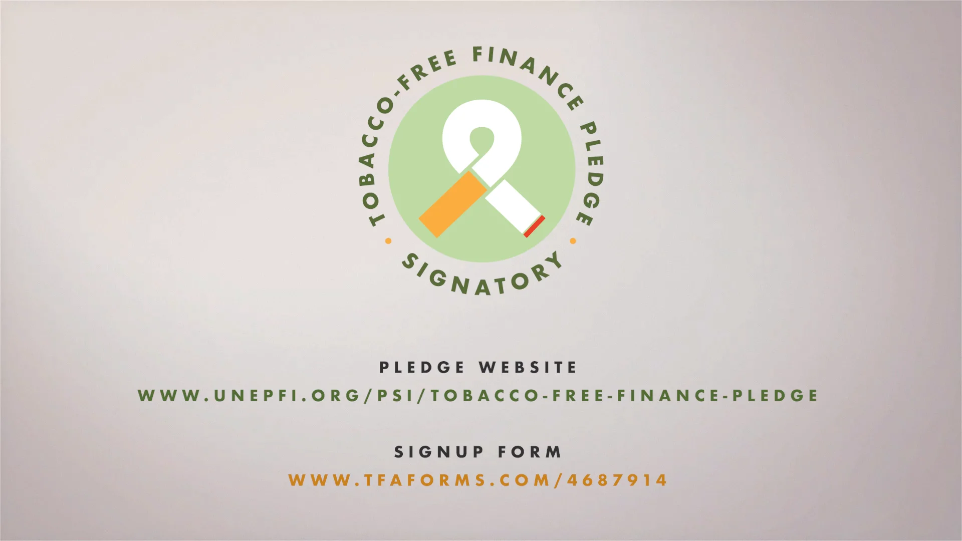 Tobacco-Free Finance Pledge and Pledge Stamp on Vimeo