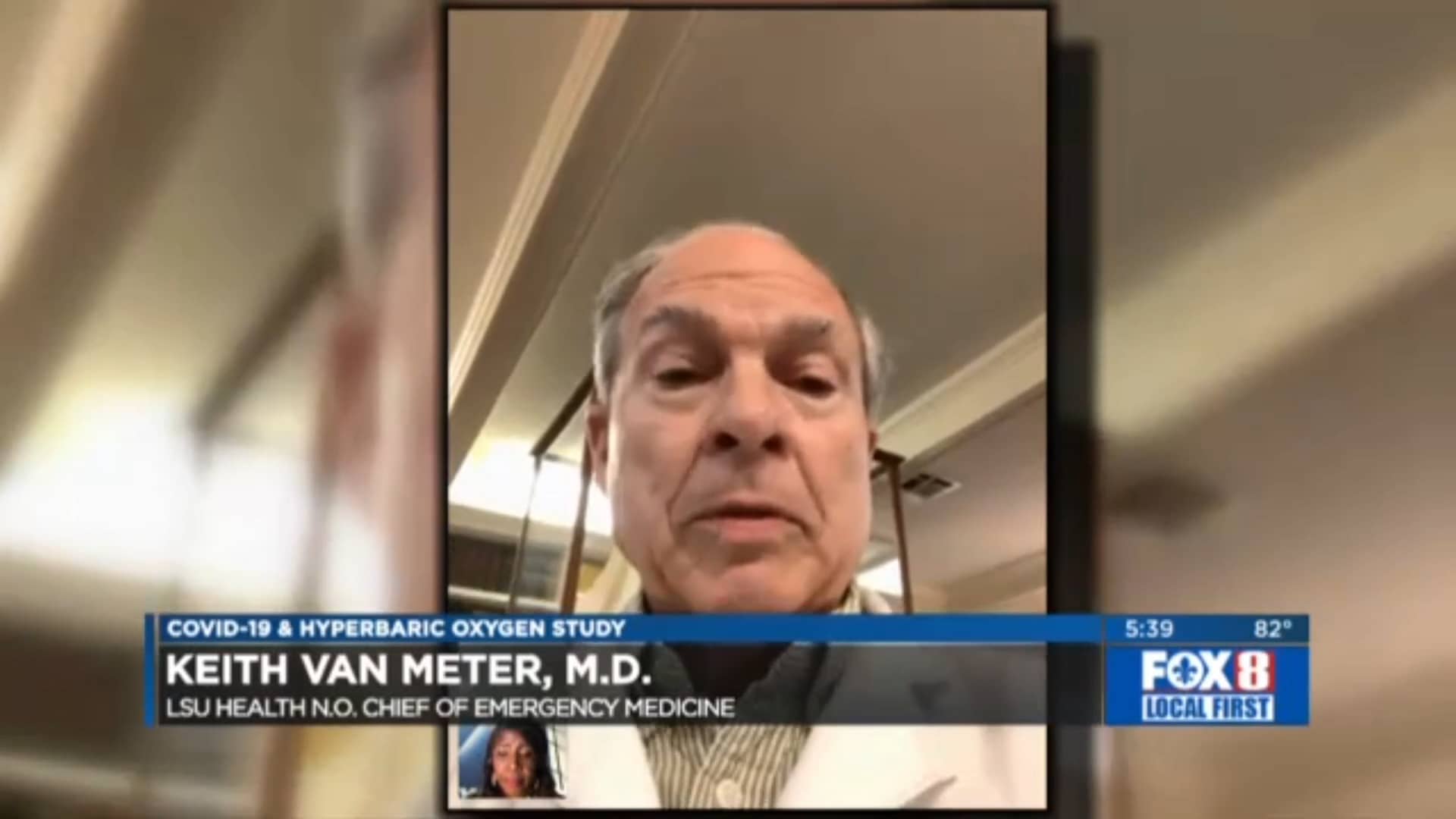 April 17, 2020 Hyperbaric Treatment Dr Keith Van Meter WVUE 5 PM 300 on ...