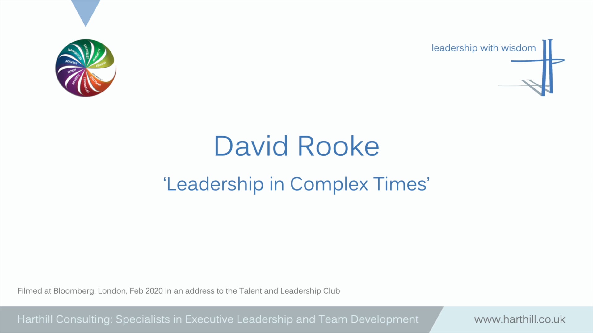 'Leadership in Complexity' by David Rooke Talent Club Presentation at ...