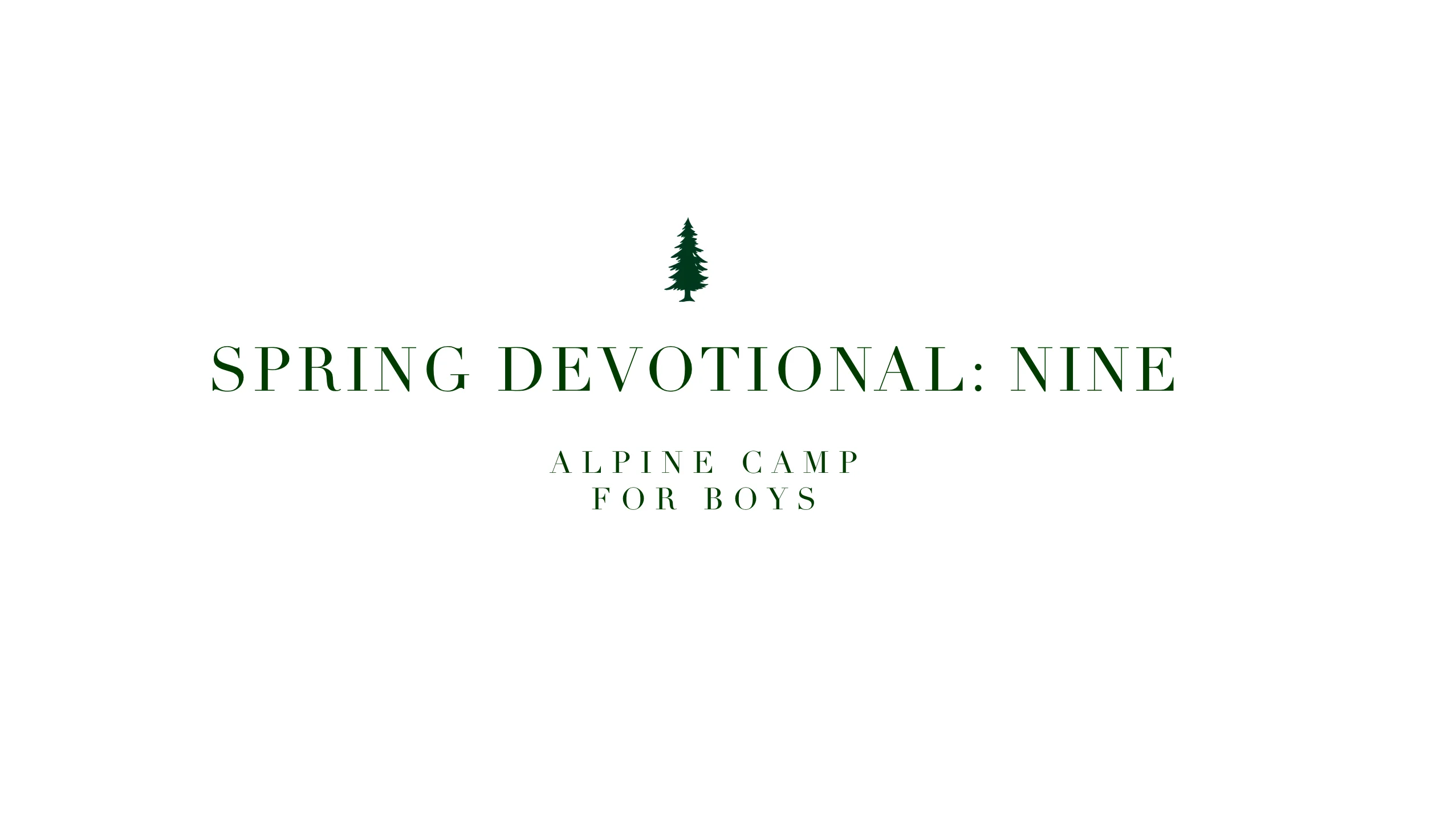 Spring Devotional: 9 on Vimeo