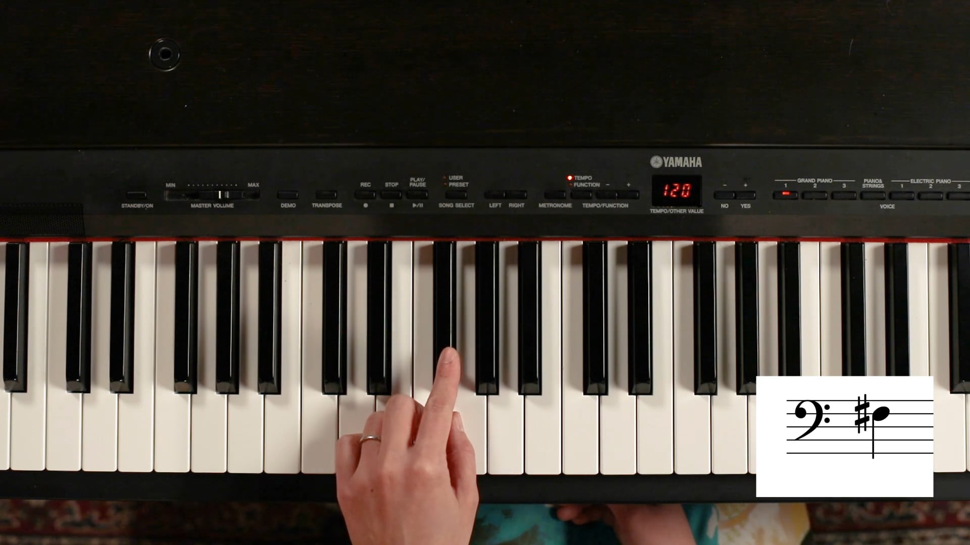 Pitch 104 : Playing F# In Bass Clef Staff on Vimeo