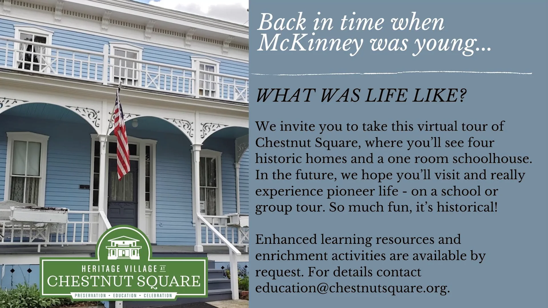 Chestnut Square Tour - Tour of Historic Homes in Chestnut Square ...