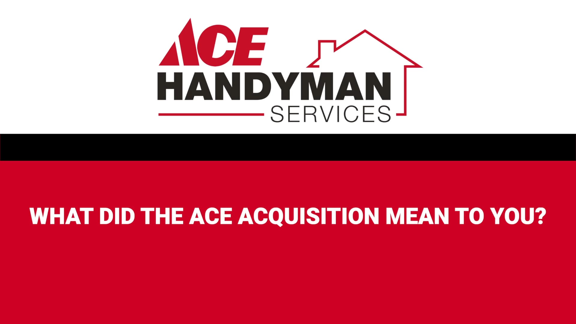 What did the ACE acquisition mean to you? on Vimeo