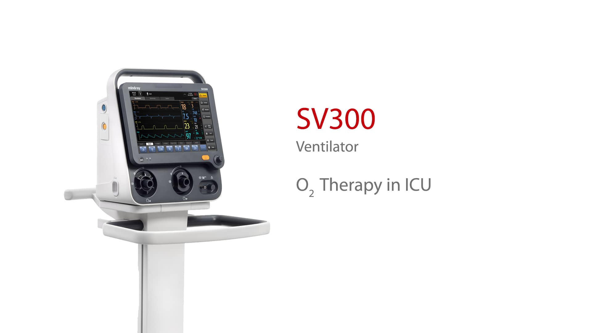 Mindray SV300 Ventilator - O2 therapy in ICU on Vimeo