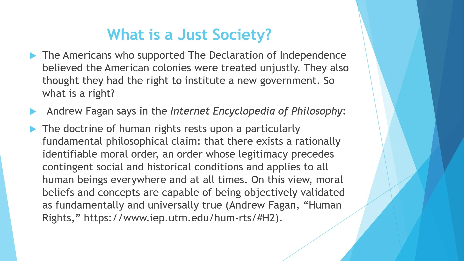 Week 15 Day 1 What is a Just Society