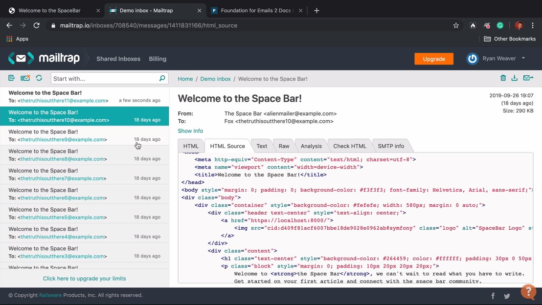 Ink: Automatic CSS Email Framework > Symfony Mailer: Love Sending Emails Again | SymfonyCasts