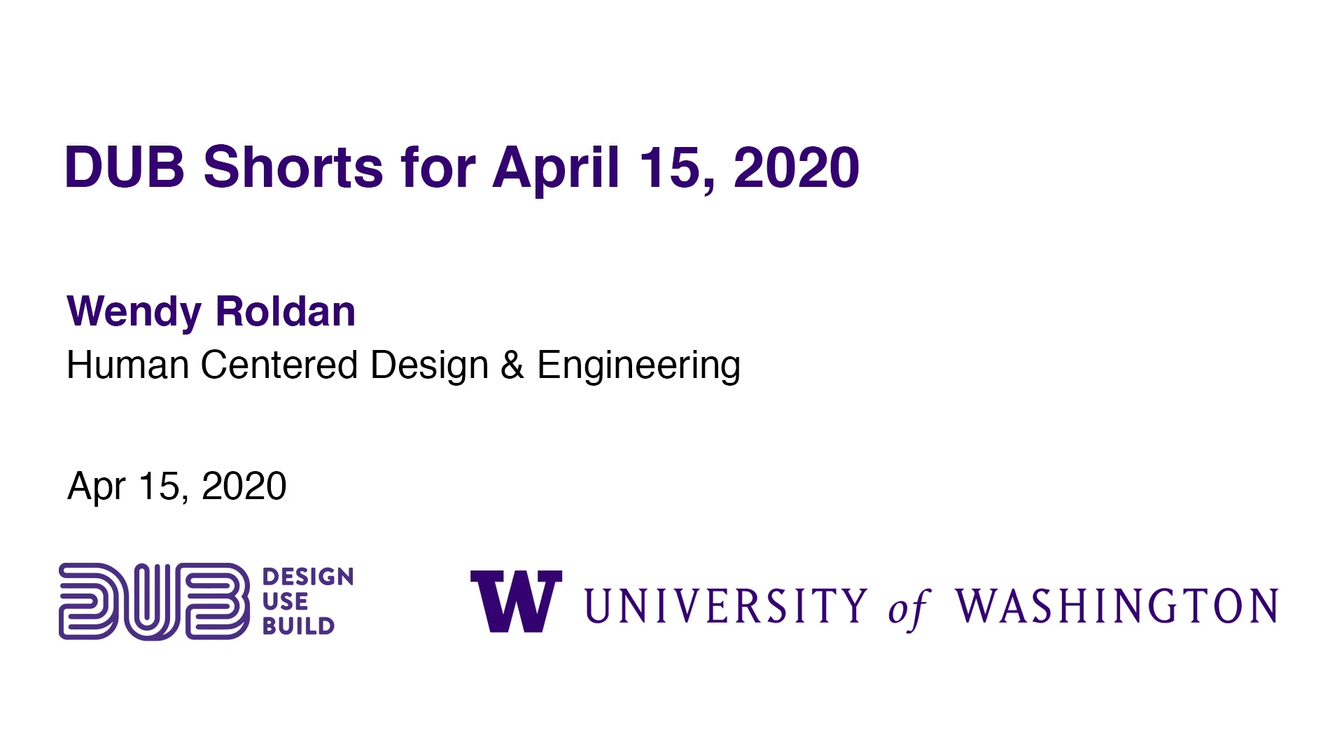 Wendy Roldan | DUB Shorts | April 15, 2020 on Vimeo