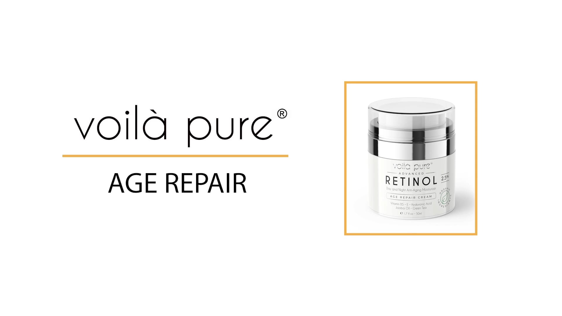 VOILA PURE Retinol Cream Advert on Vimeo