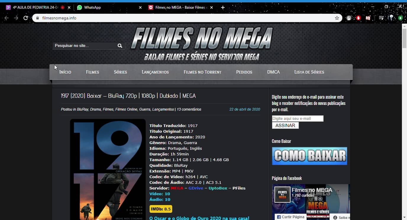 Filmes no MEGA - Baixar Filmes e Séries no Servidor MEGA - Google ...