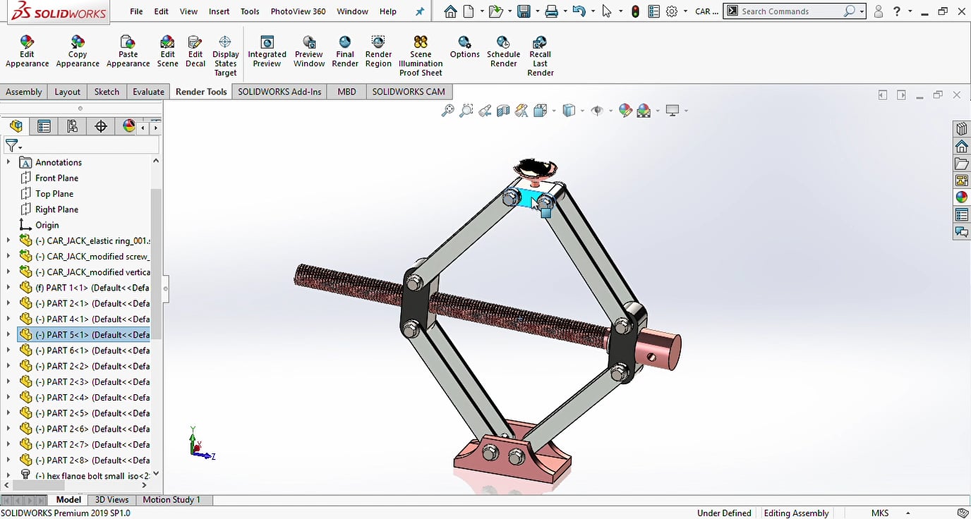 Car jack (Solidworks animation) on Vimeo