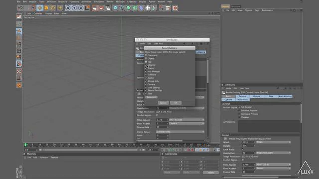 Customising C4D Attribute Manager Modes
