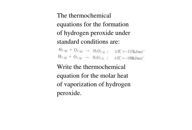 Molar Enthalpy Of Vaporization Examples