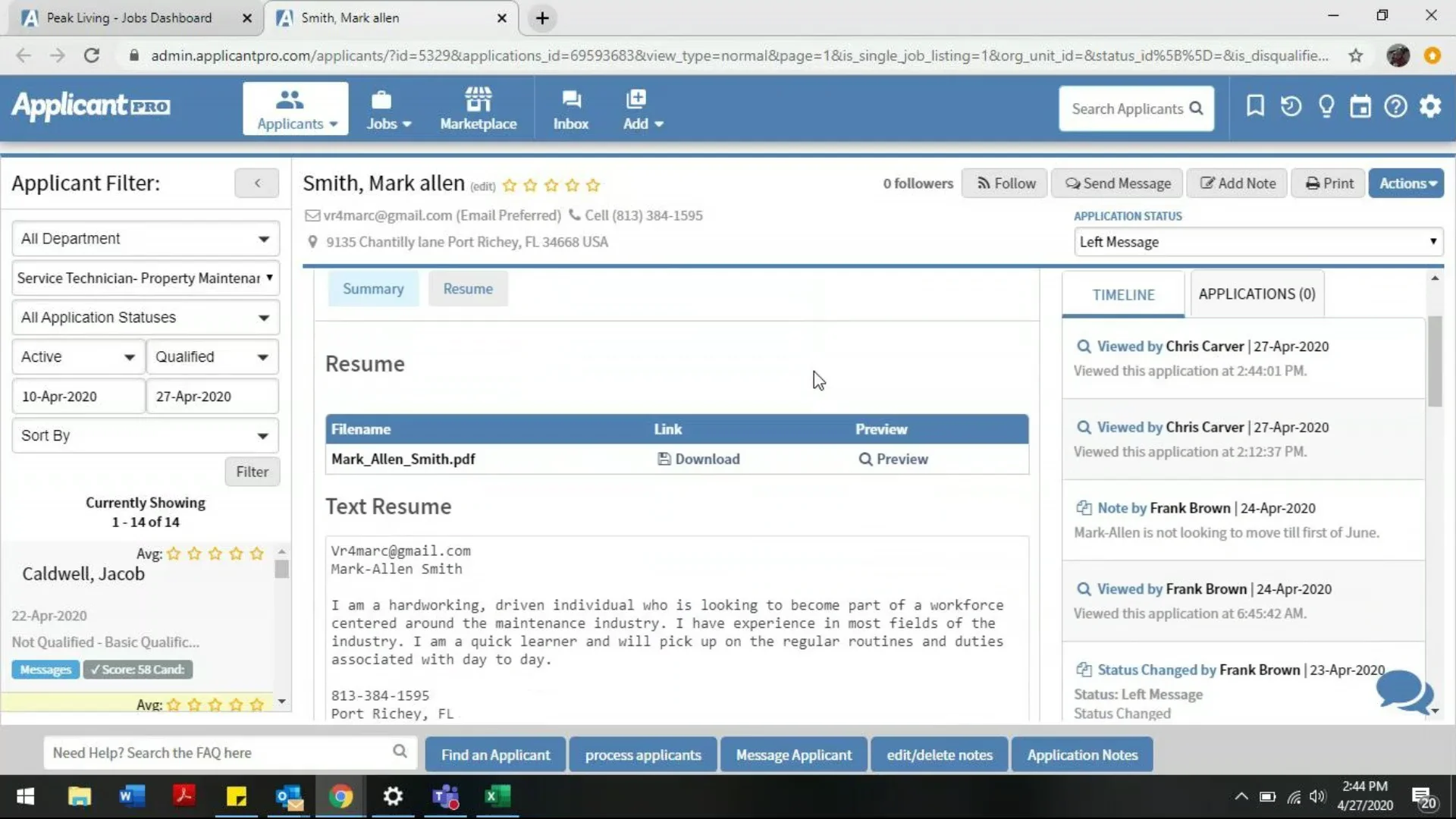 ApplicantPro Demo 2020 on Vimeo