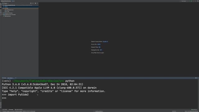 Installation de PySide2