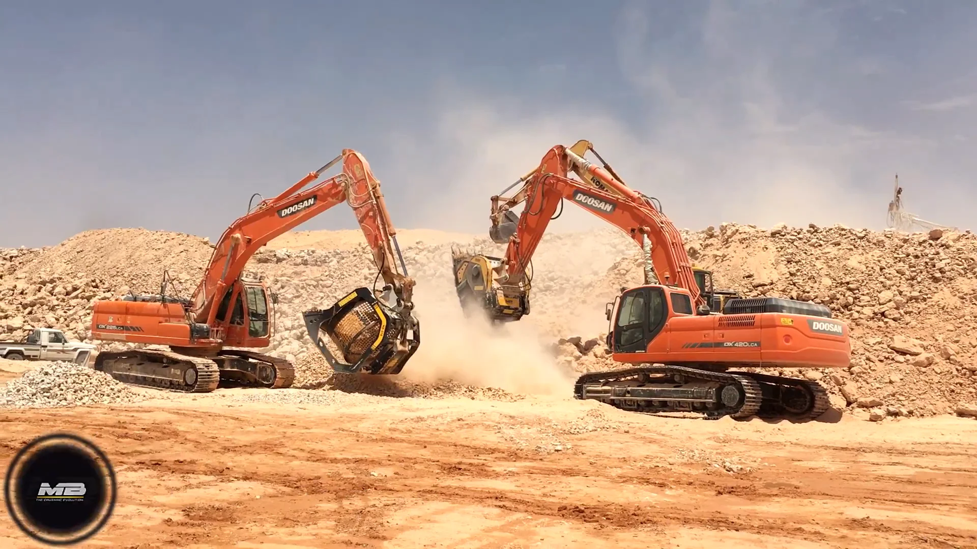 Video: MB Crusher machines at work in Saudi Arabia quarry on Vimeo