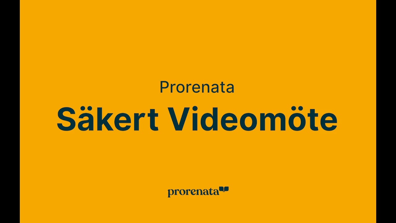 Prorenata Säkert Videomöte on Vimeo