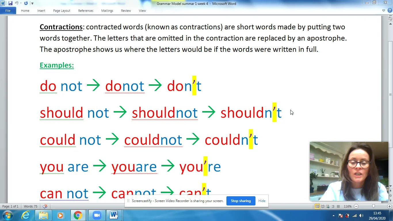 Contractions - Year 2