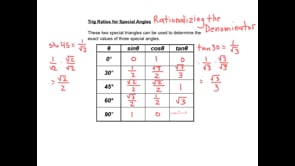 MCR3U-Trig-L2-Trig Ratios for Special Triangles – HWDSB.tv